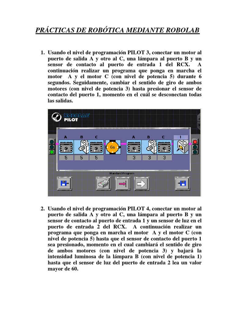Tutorial Robolab (Programación) | PDF | Ascensor | Sensor