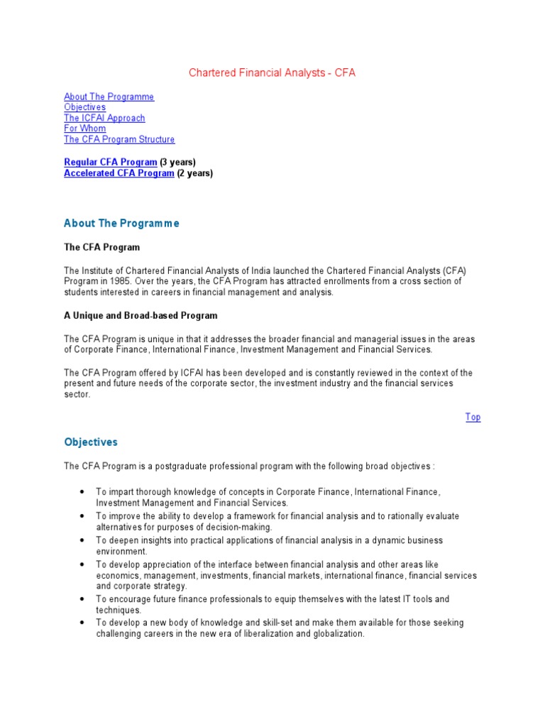 Chartered Financial Analysts - CFA | PDF | Financial Analyst | Titles