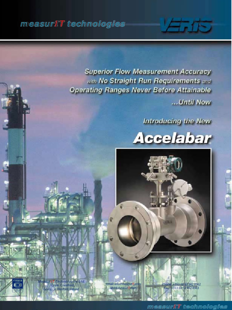 MeasurIT Accelabar 0803 | PDF | Flow Measurement | Fluid Dynamics