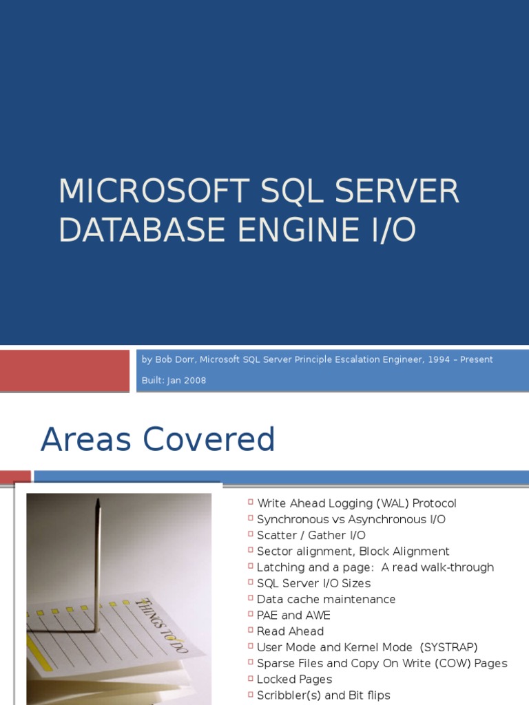 Microsoft SQL Server IO Internals | Download Free PDF | Microsoft Sql Server | Databases