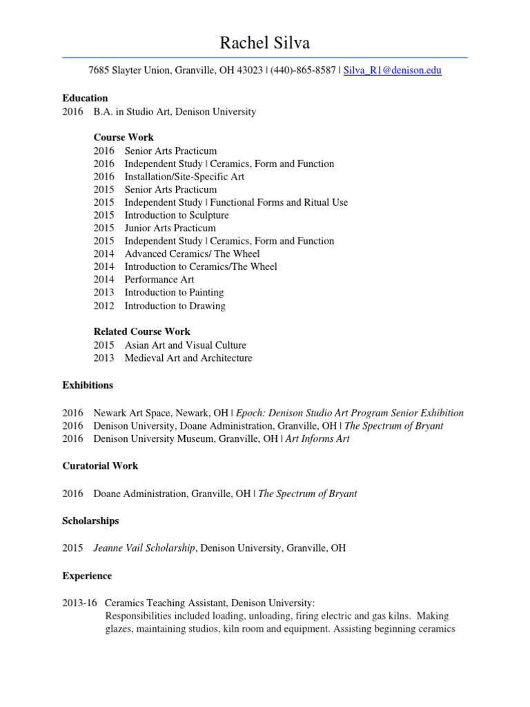 Rachel Silva cv2016 | PDF | Social Science | Home & Garden