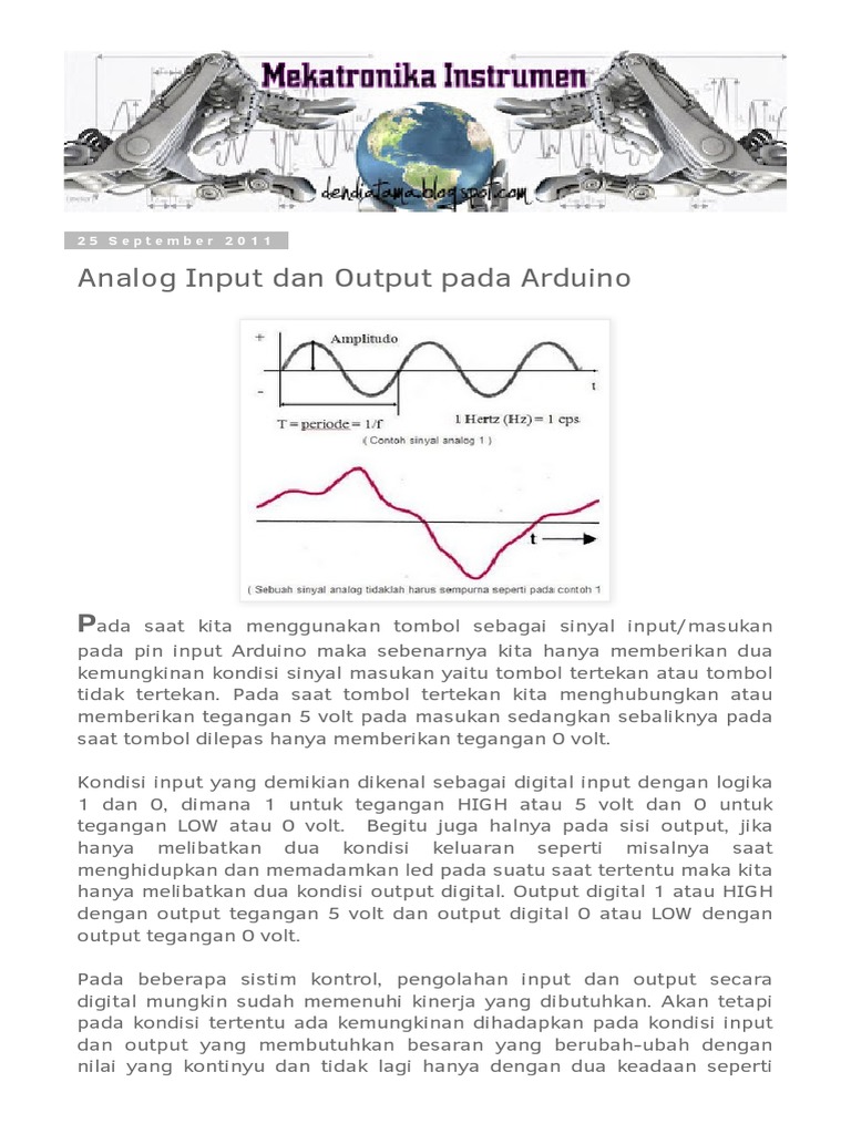 Analog Input Dan Output Pada Arduino Html Pdf