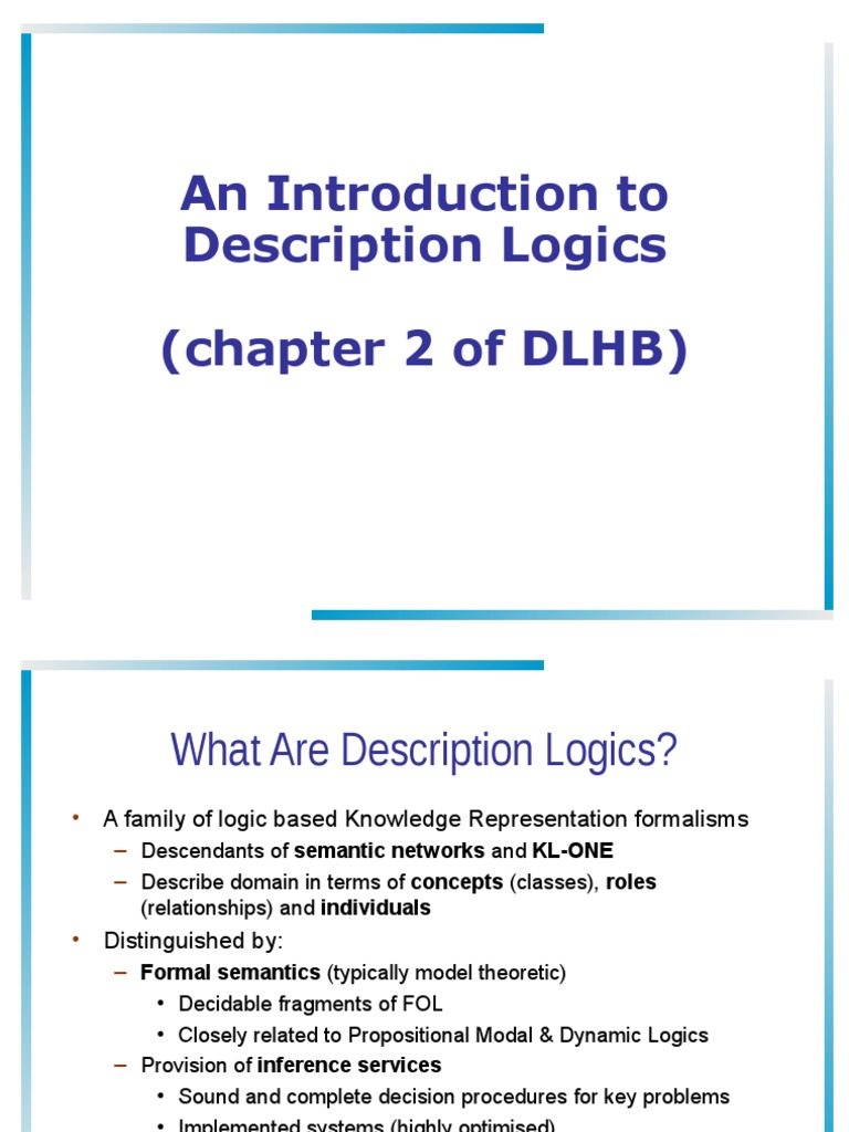 Description Logic Introduction | PDF | Programming Paradigms ...