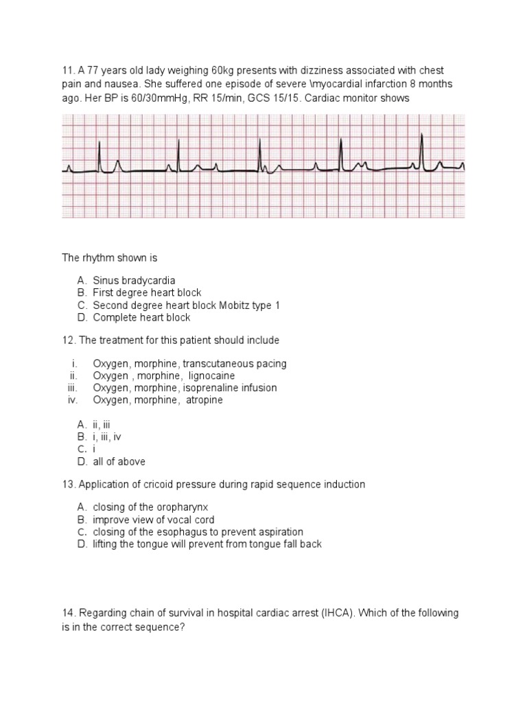 Soalan MCQ Acls Fit Set B | PDF | Cardiopulmonary Resuscitation | Cardiology