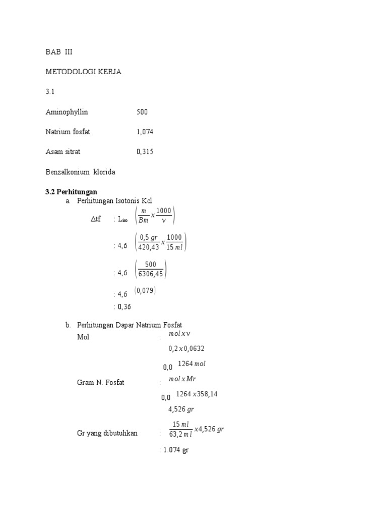 Metodologi Kerja Formulasi Obat | PDF