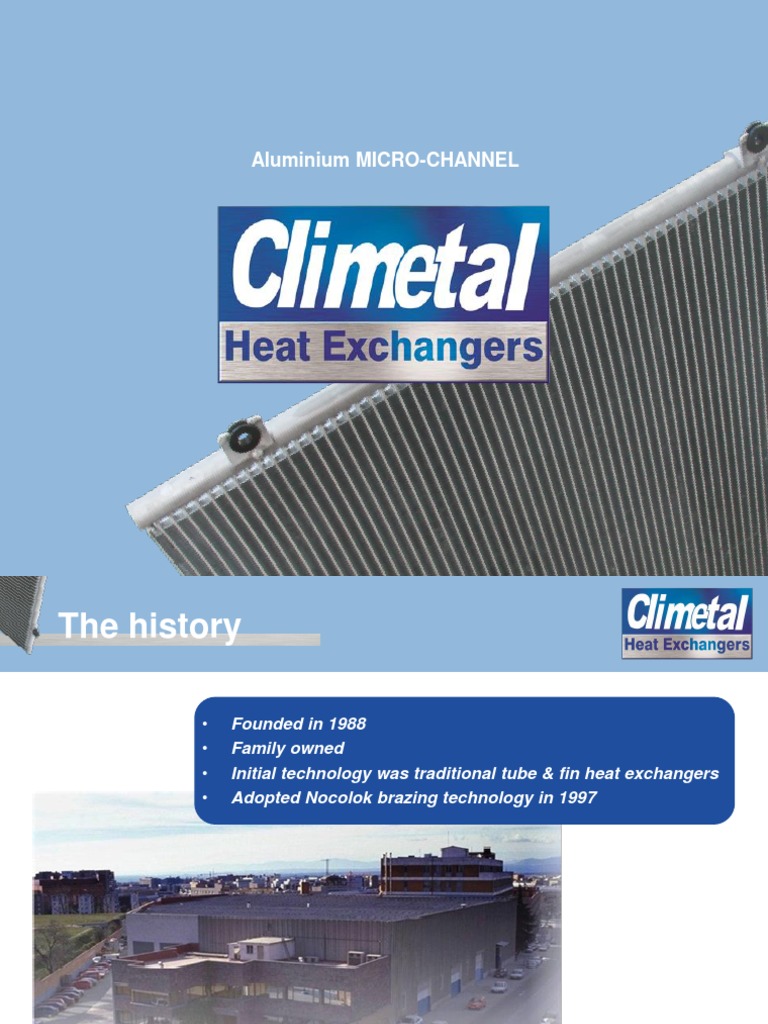 Climetal Micro-Channel Heat Exchangers | PDF | Industries | Materials
