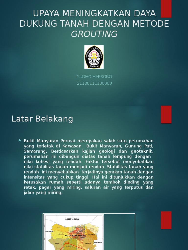Upaya Meningkatkan Daya Dukung Tanah Dengan Metode Grouting | PDF