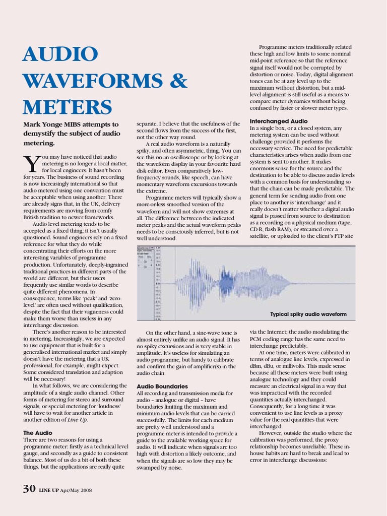 Understanding Audio Waveforms and Meters | PDF | Recording ...
