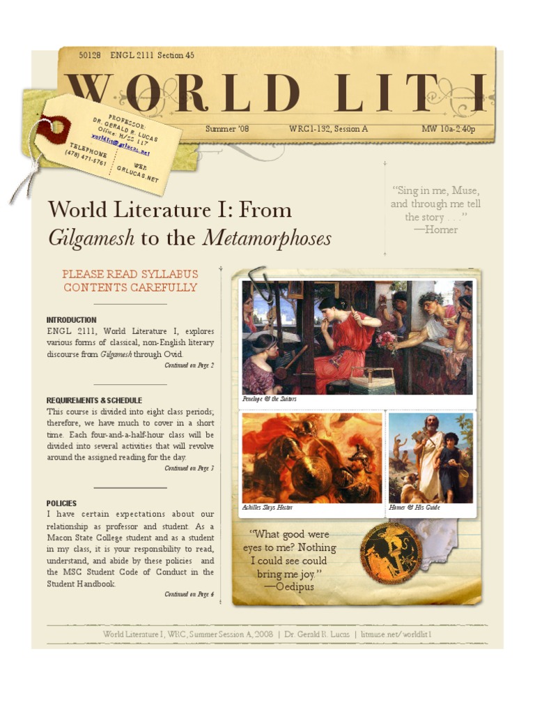 Exploring the Iliad in World Literature | PDF | Plagiarism | Test ...