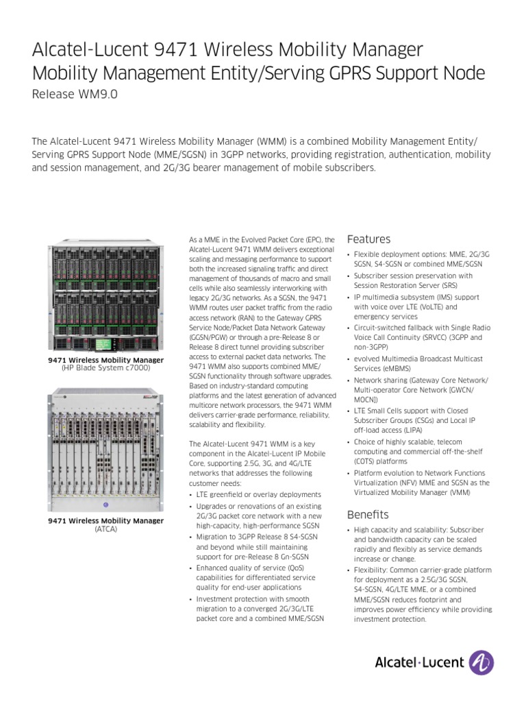 Pr1502009149en 9471 WMM Mme SGSN Wm9 Datasheet | PDF | Computer Network ...