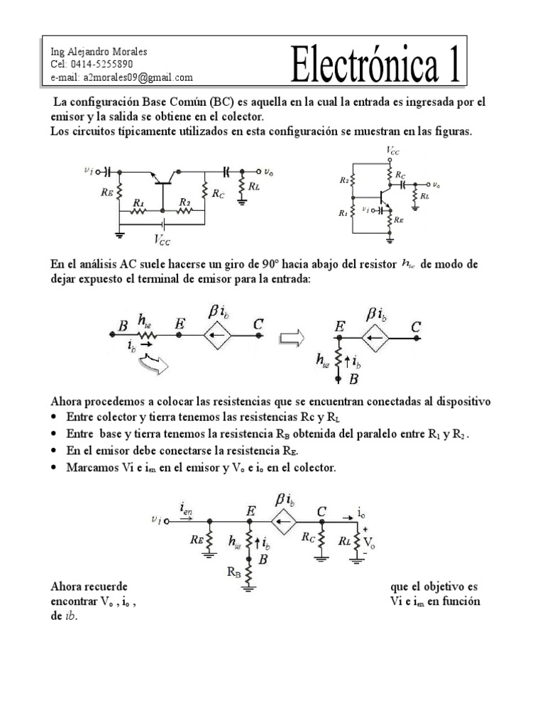Configuracion Base Comun | PDF | Impedancia eléctrica | Electrónica
