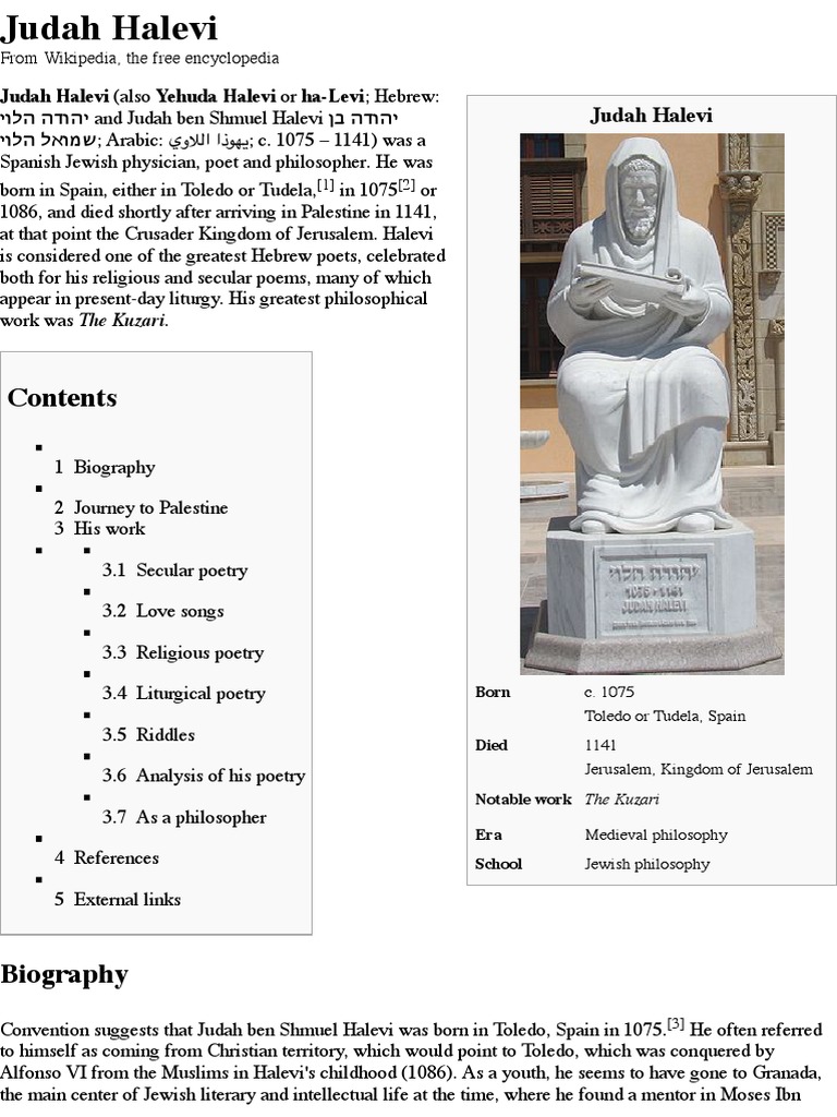 Judah Halevi | Ethnoreligious Groups | Jews And Judaism | Free 30-day ...