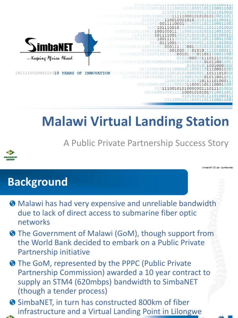 SimbaNET Malawi Overview 2016 | Malawi | Public–Private Partnership