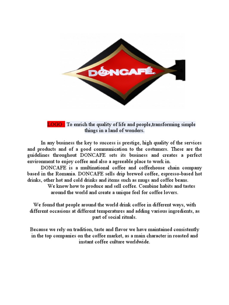 PROIECT Doncafe | PDF | Coffee | Drink