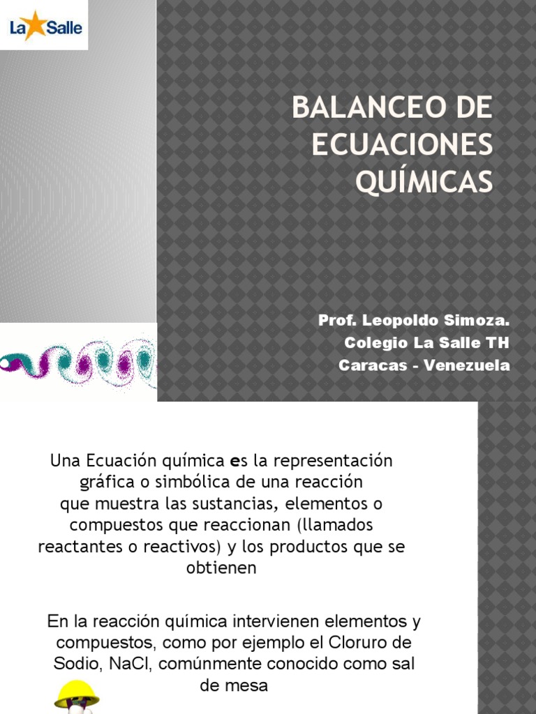Balanceo de Ecuaciones Qumicas | PDF | Redox | Hidrógeno
