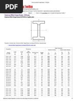 American Wide Flange Beams - W Beam (Satuan Inch) | PDF | Engineering ...