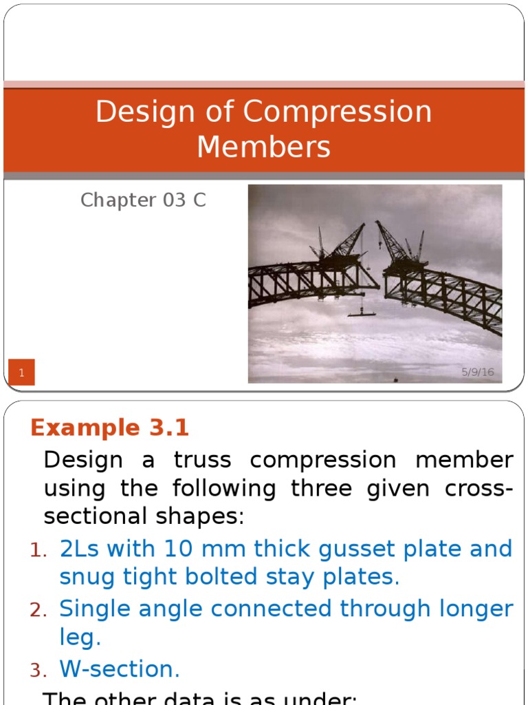 Design of compression members-3 | Column | Buckling