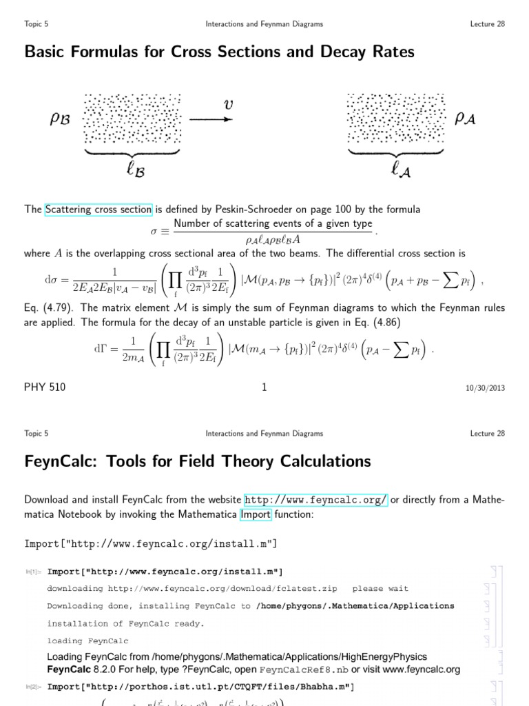 Lec 28 | PDF | Cross Section (Physics) | Quantum Field Theory