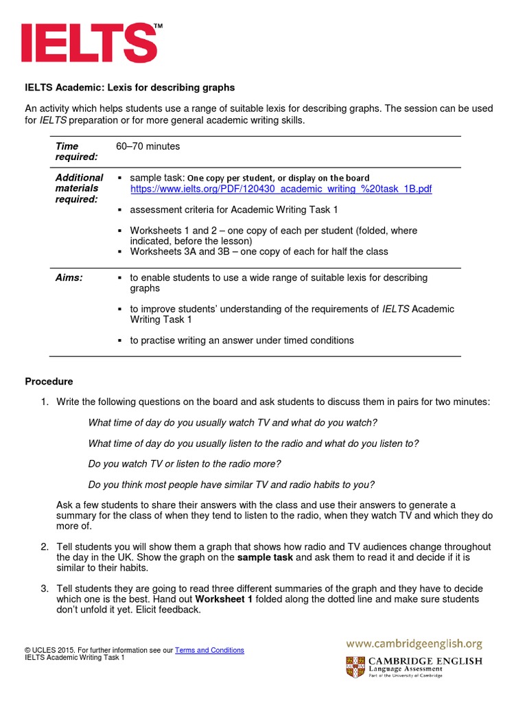 Ielts Academic Writing Task 1 Describing Data PDF | PDF