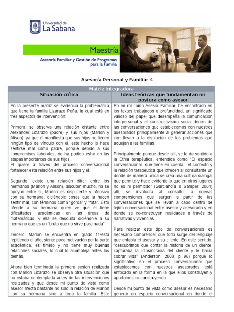 MAFGPF Matriz Integradora 2015 2 | PDF | Evidencia | Conflicto (proceso)