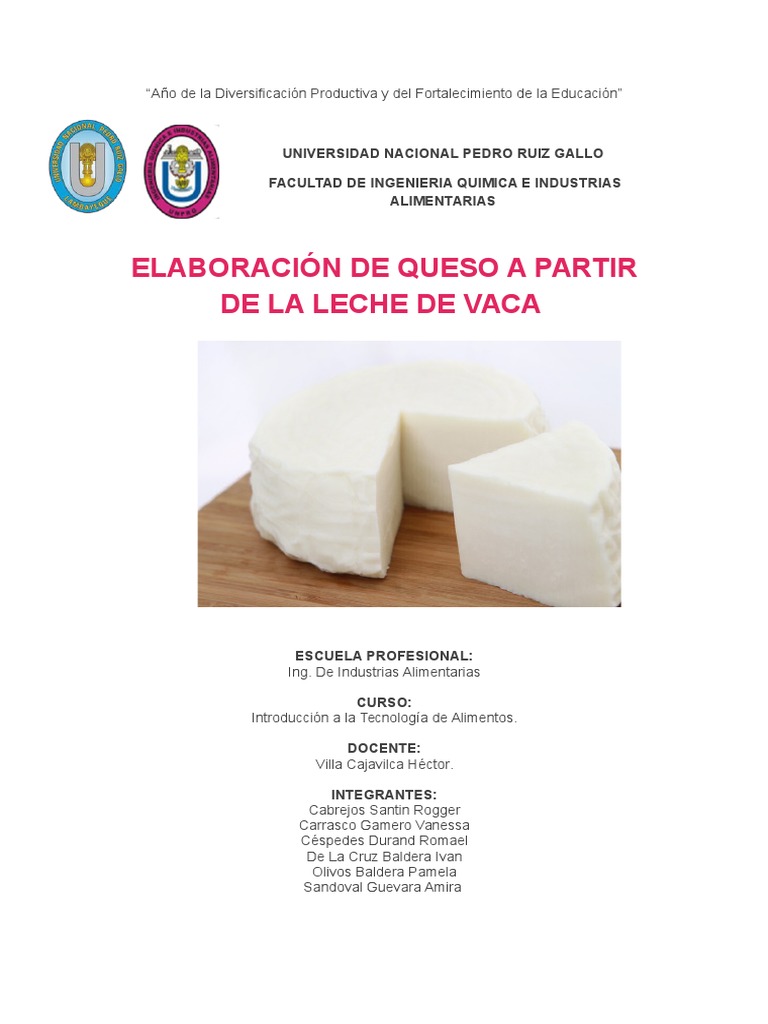 Elaboracion de Queso | PDF | Leche | Queso
