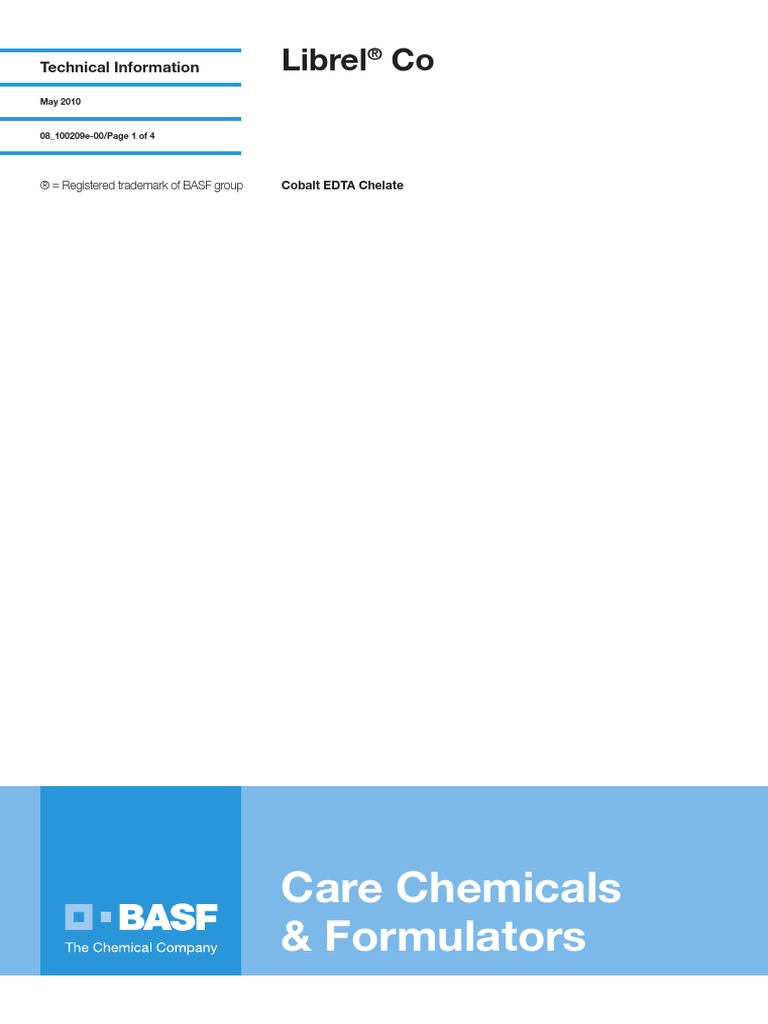 BASF Tech Data Sheet Librel Cobalt | PDF | Cobalt | Fertilizer