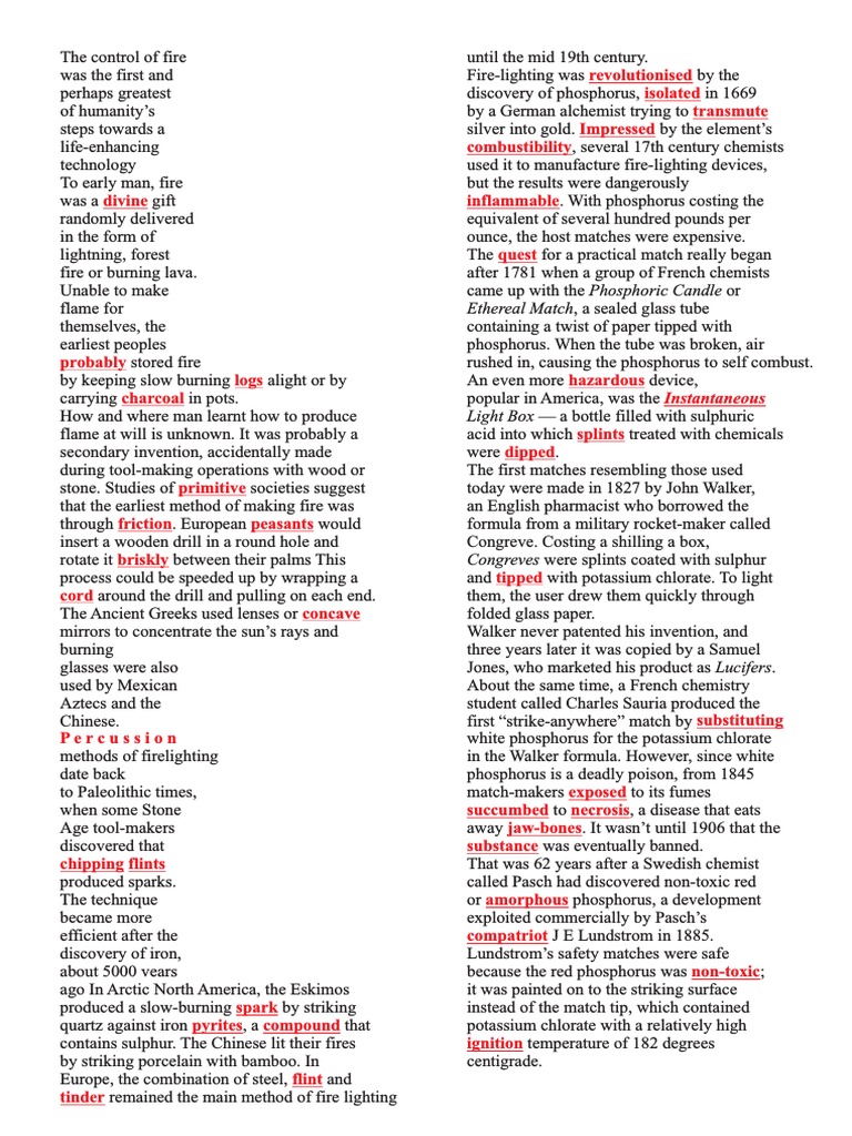 Ethereal Match, A Sealed Glass Tube | PDF | Fires | Chemistry
