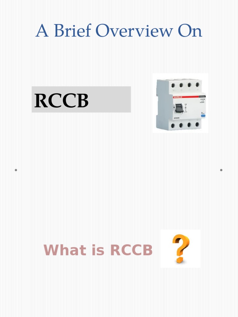 RCCB | PDF | Manufactured Goods | Electromagnetism