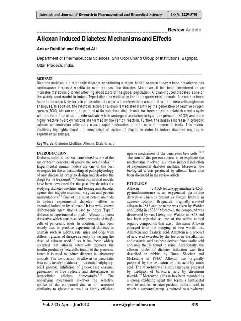 Induksi Aloksan | PDF | Chemical Compounds | Organic Compounds