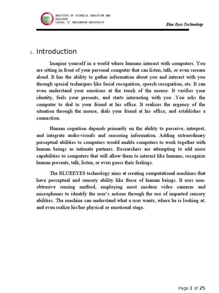 Blue Eyes | PDF | Bluetooth | Perception