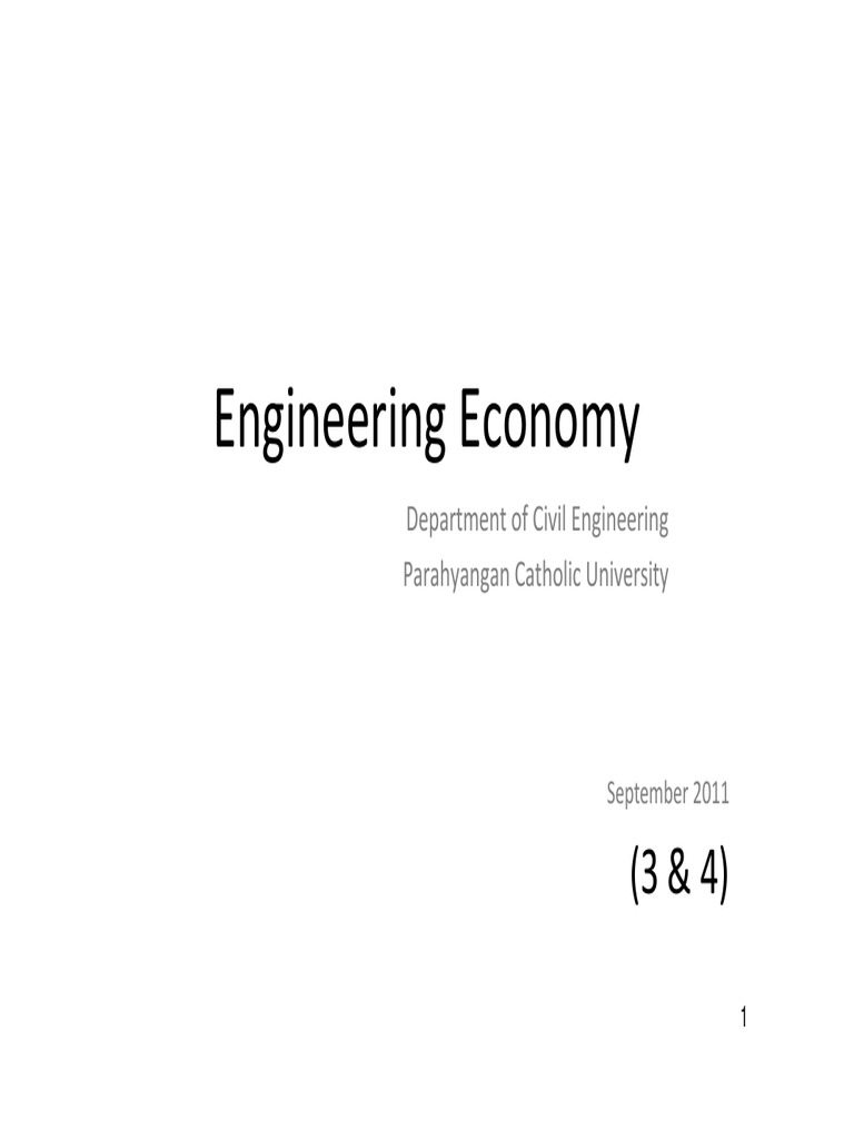 Engineering Economy 3 | PDF | Interest | Present Value