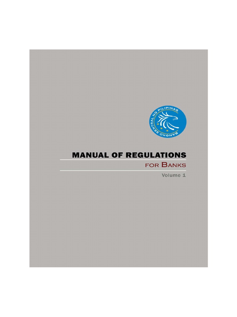 BSP - Manual For Banking Institutions | PDF | Financial Audit | Loans