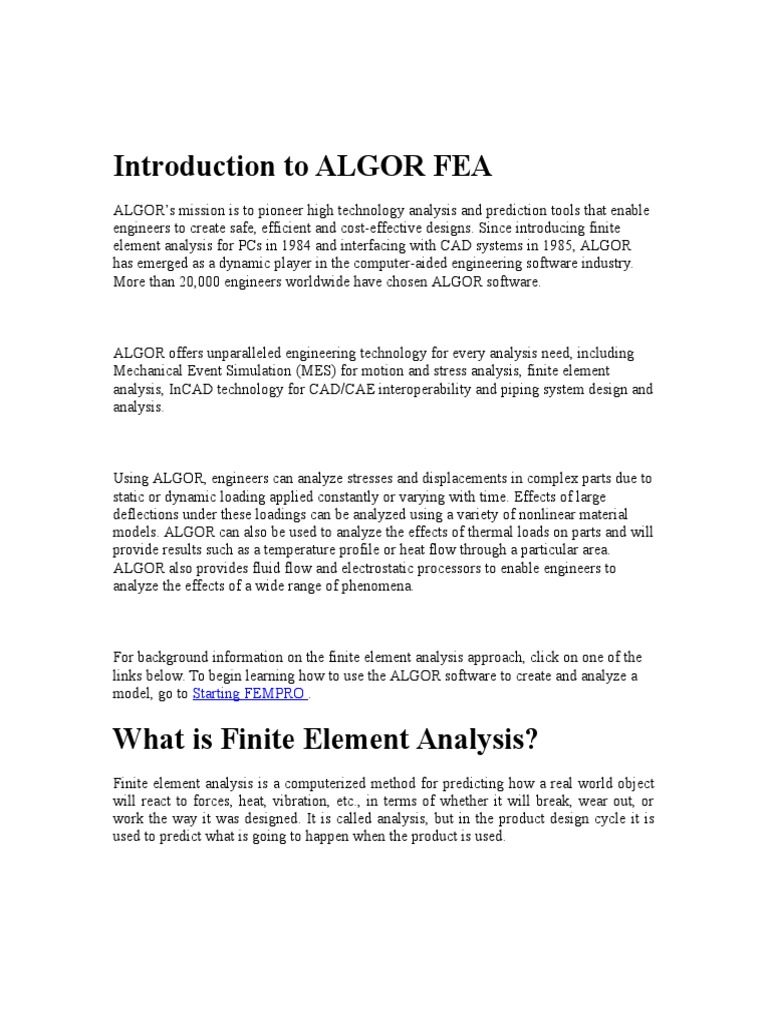 Algor | PDF | Finite Element Method | Directory (Computing)