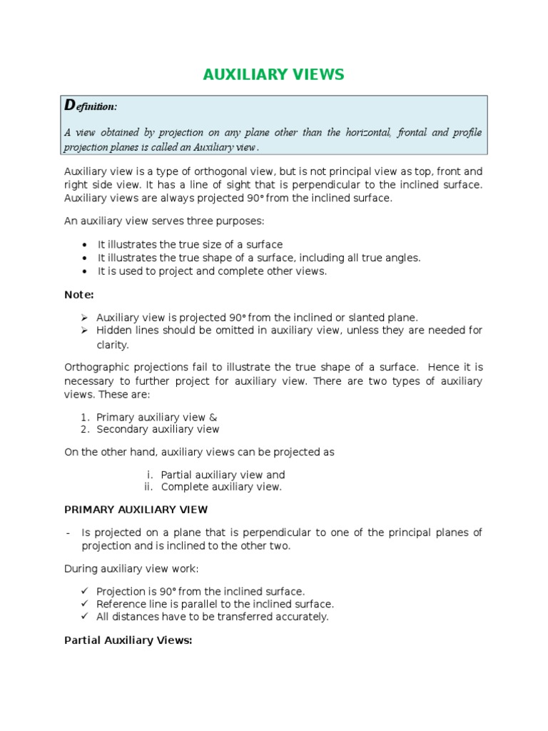 Auxiliary Views | PDF | Classical Geometry | Mathematical Analysis