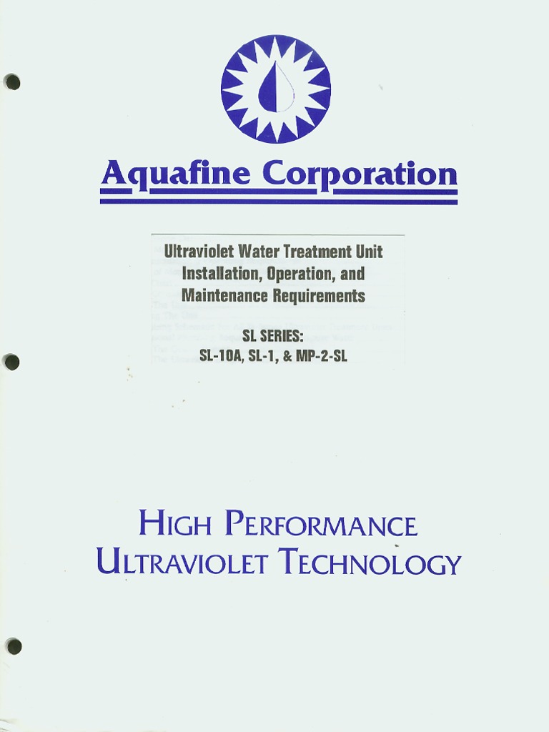 Uv Light Manual PDF | PDF
