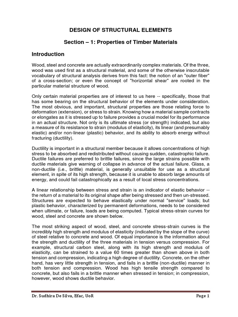 Timber Structural Properties Guide | PDF | Deformation (Engineering) | Wood