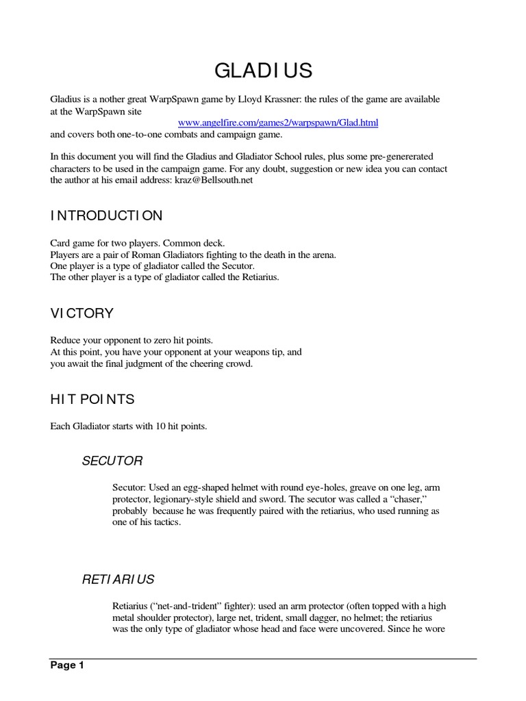 Gladius PDF | PDF | Gladiatorial Combat | Weaponry