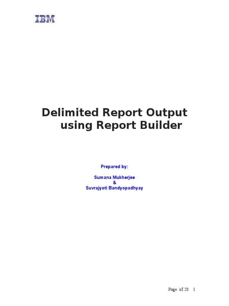 Delimited Report Output Using Report Builder | PDF | Pl/Sql | Boolean ...
