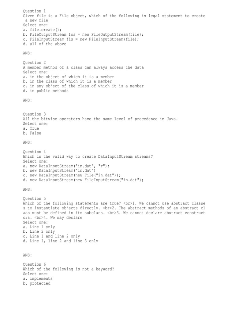 Java Examination Paper2 Question C Programming Language Method Computer Programming
