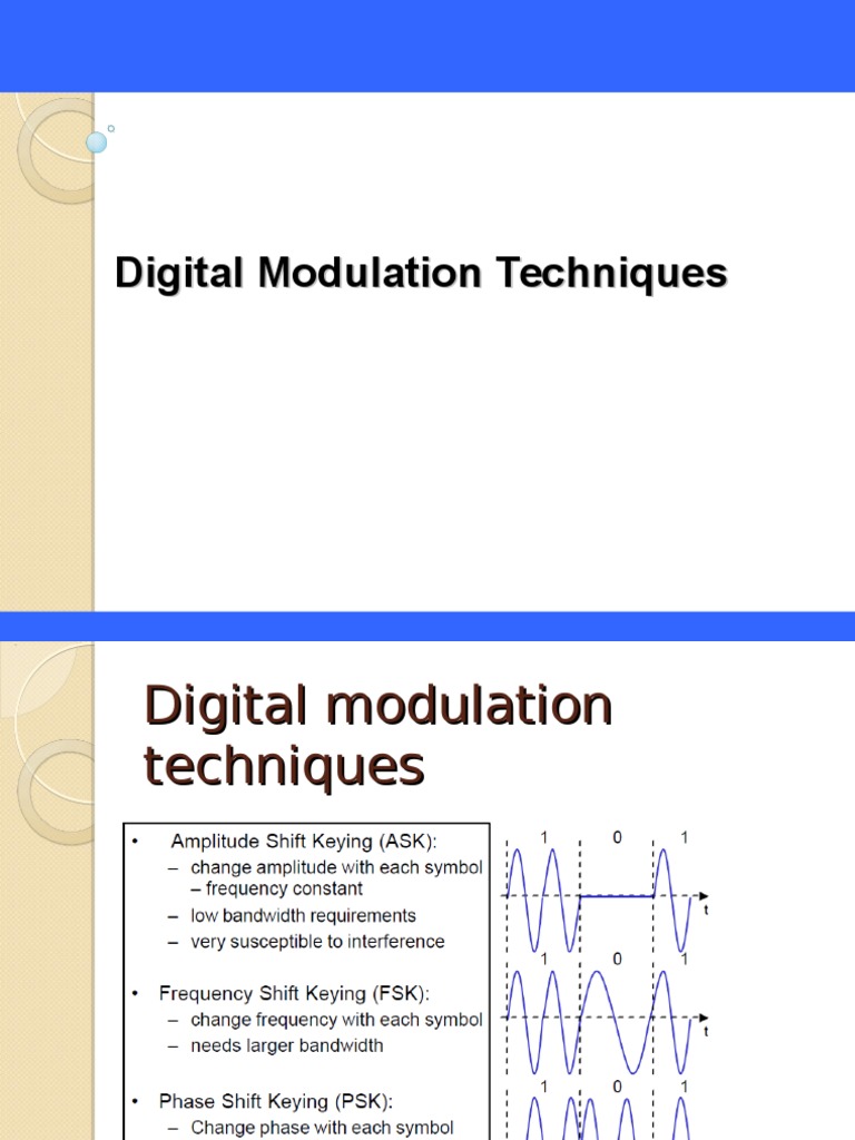 Digital Modulation | PDF | Modulation | Telecommunications Engineering