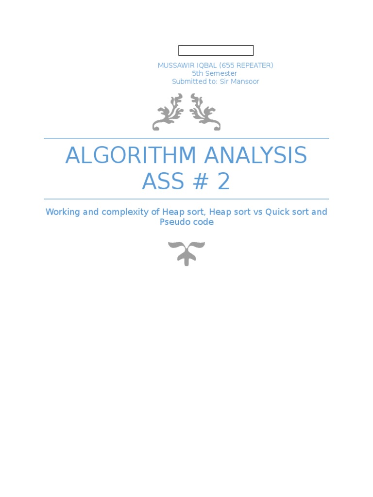 Heap Sort Algorithm | PDF | Applied Mathematics | Computer Data Heap Sort Algorithm | PDF | Applied Mathematics | Computer Data