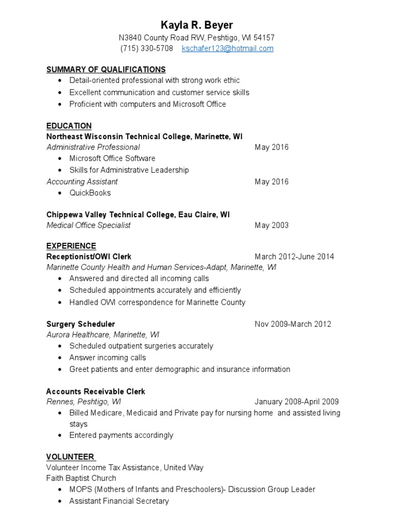 Kayla R. Beyer's Professional Profile | PDF