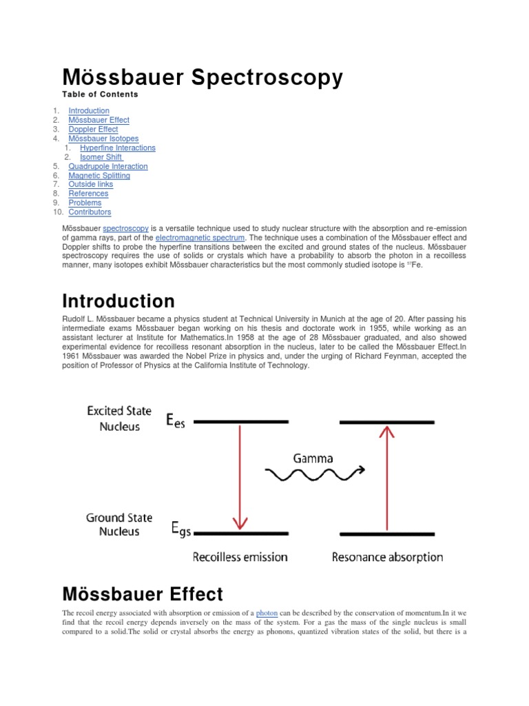 CHAPTER-chemwiki Mossbauer Spectros | PDF | Condensed Matter Physics ...