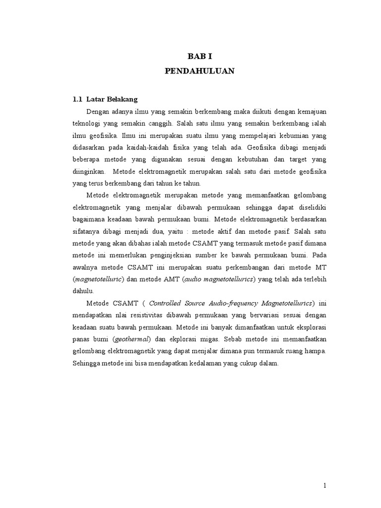 Metode Geofisika Menggunakan CSAMT | PDF