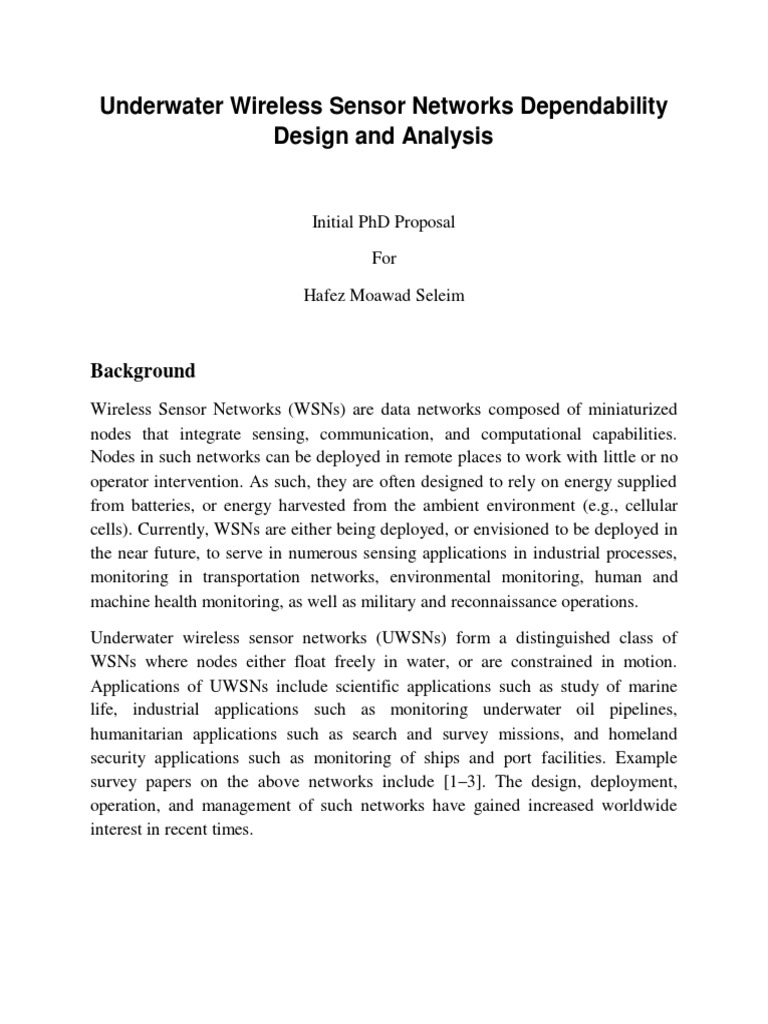 Initial PHD Proposal | PDF | Wireless Sensor Network | Science And Technology