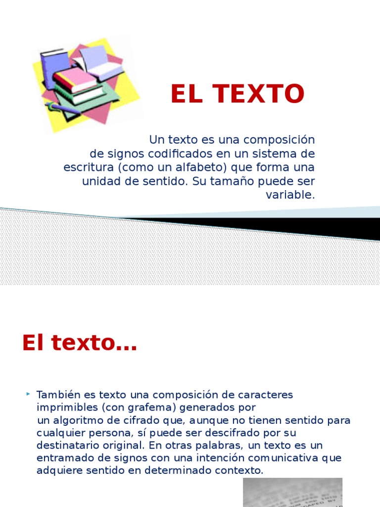 EL TEXTO, Caracteristicas y Tipos | PDF | Comunicación | Science