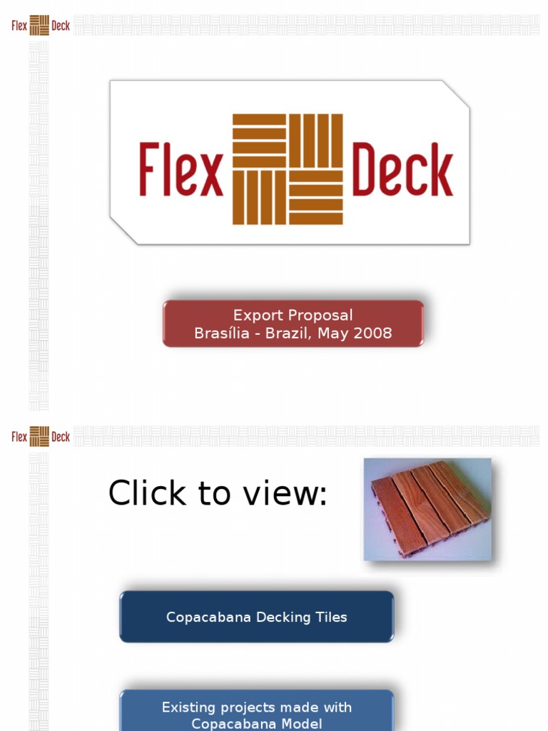 Copacabana Decking Tiles Export Proposal | PDF