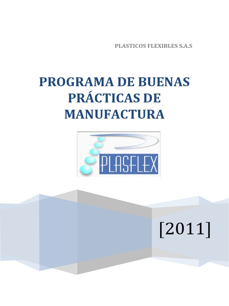 Programa de BPM Plasflex PDF | PDF | Calidad (comercial) | Contaminación