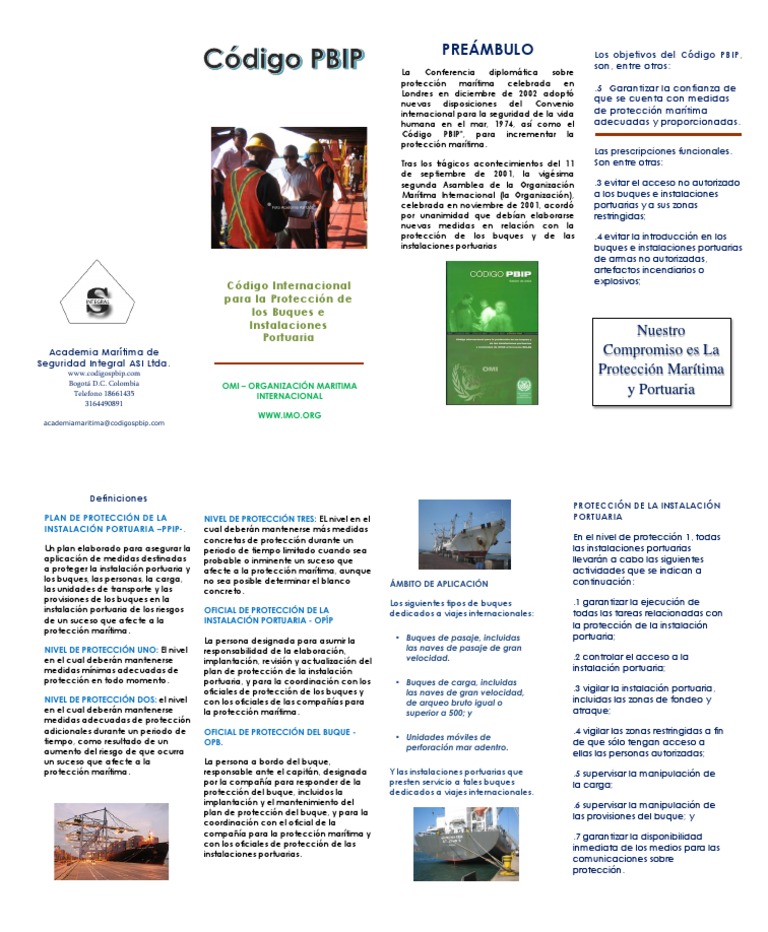 Folleto Codigo PBIP | PDF | Transporte | Business