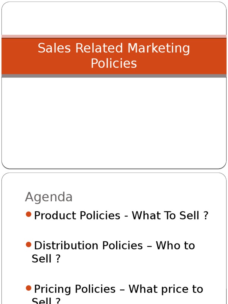 Sales Marketing Policy Overview | PDF | Sales | Competition
